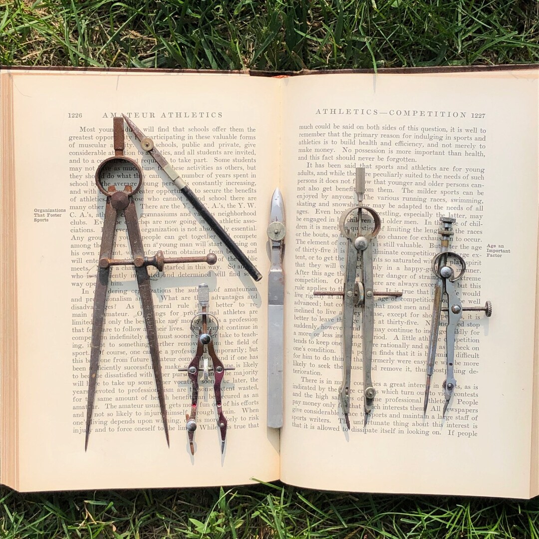 Your Choice! Vintage Compass - Protractor, Ruling Pens, Metal ...