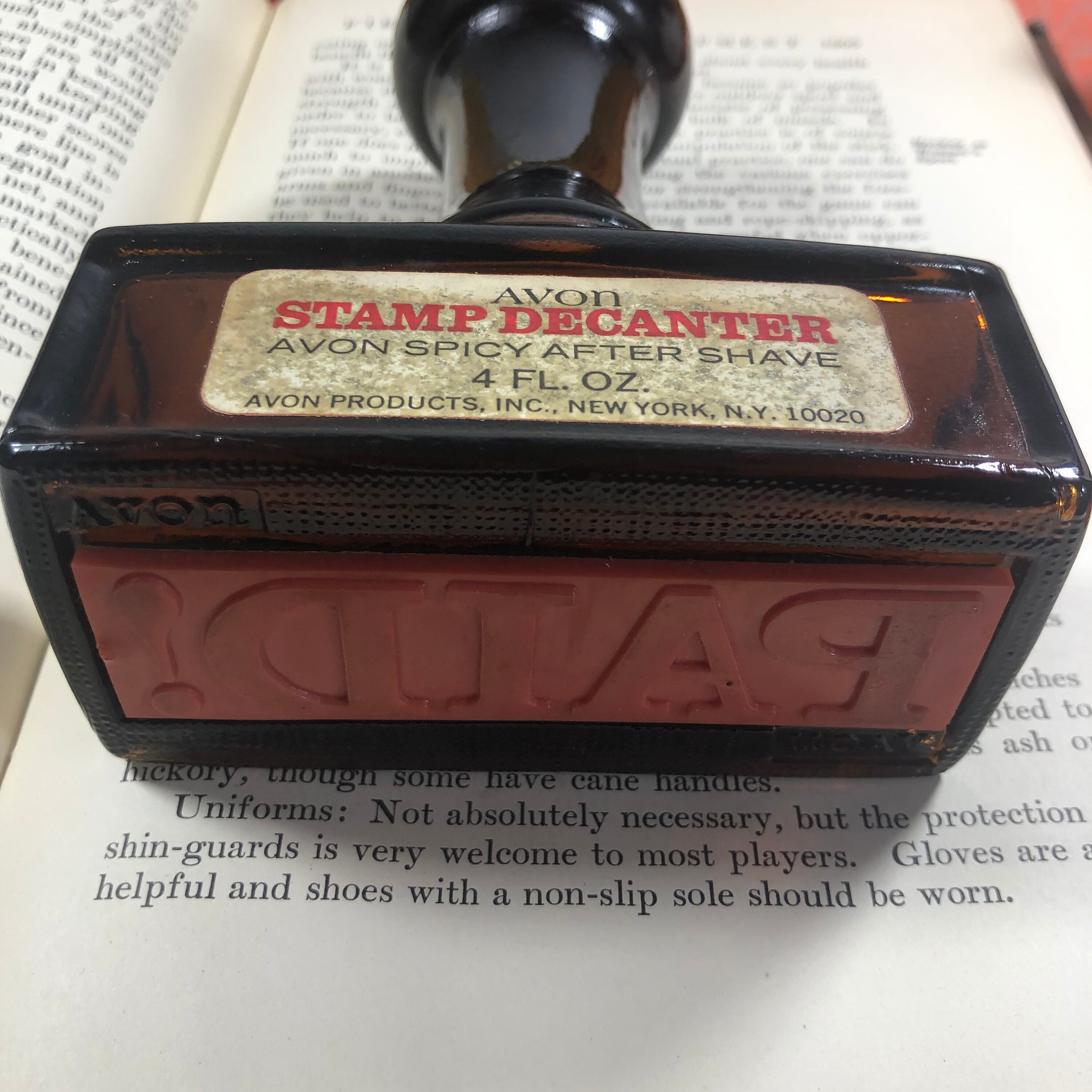 Vintage Glass Avon 'PAID' Stamp After Shave Decanter - Etsy