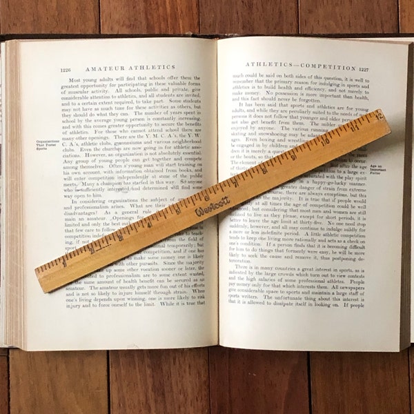 Vintage Wooden Ruler - Etsy