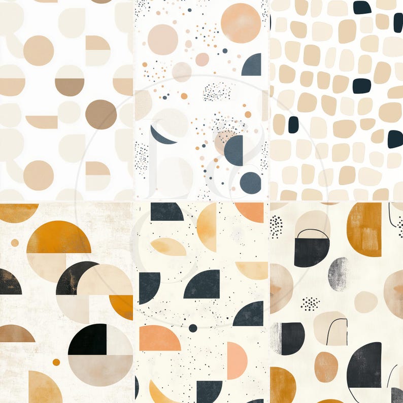 12 Warm Neutral Collection Digital Paper Collection | Neutral ...