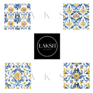 44 Digital Paper Amalfi | Amalfi Seamless Pattern | Amalfi Theme ...