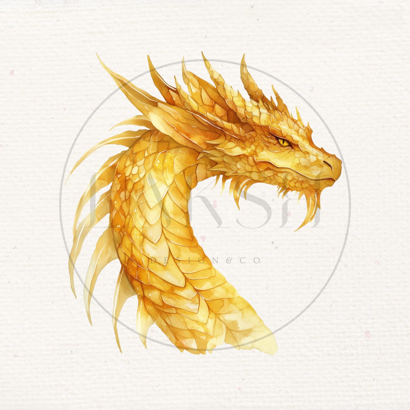 18 Dragon Clip Art Collection | Black, Gold, Bronze Dragons | Mystical ...