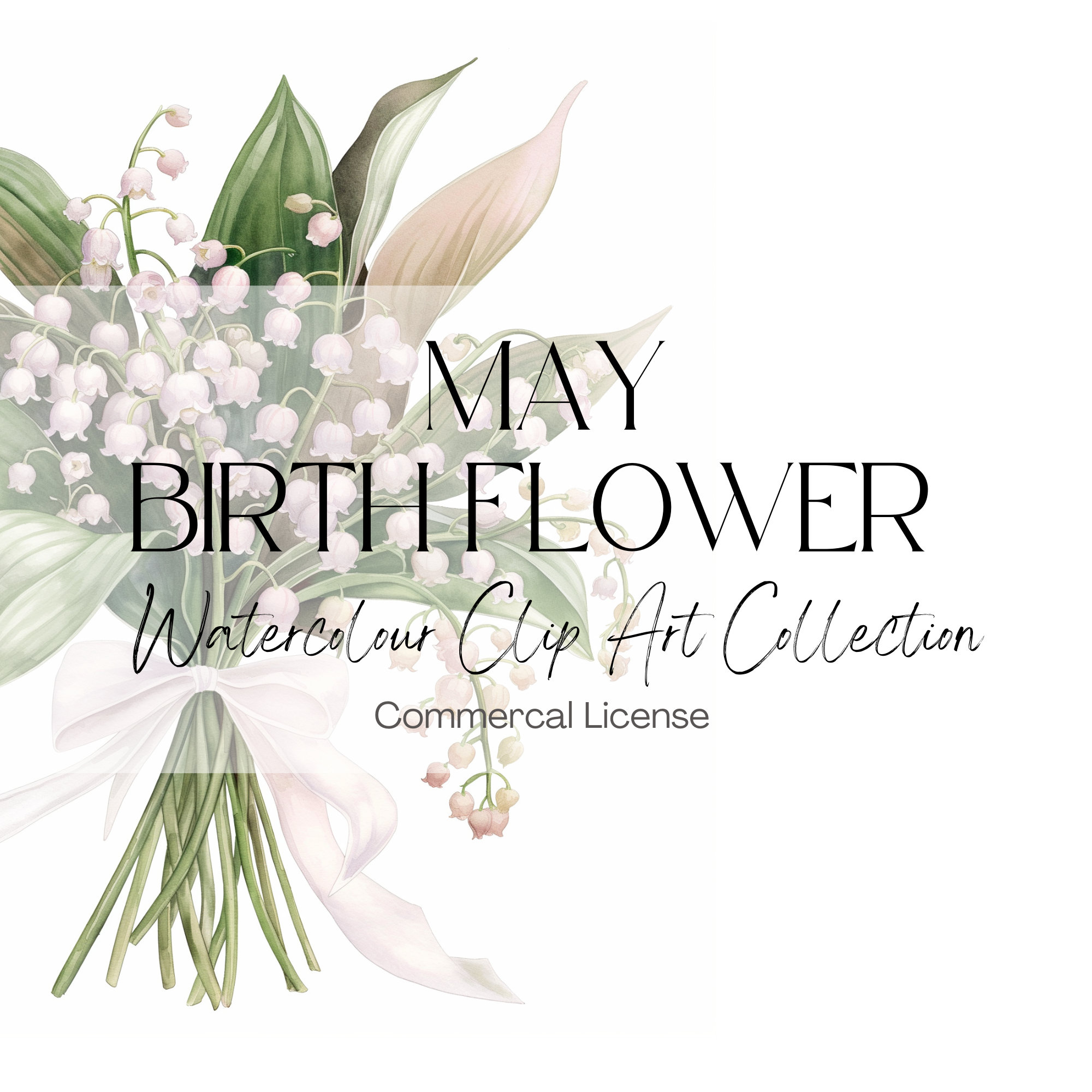 May Birth Flower | Birth Flower Clip Art Collection | Floral Clip Art ...