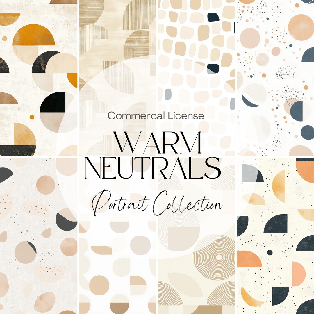 12 Warm Neutral Collection Digital Paper Collection | Neutral ...