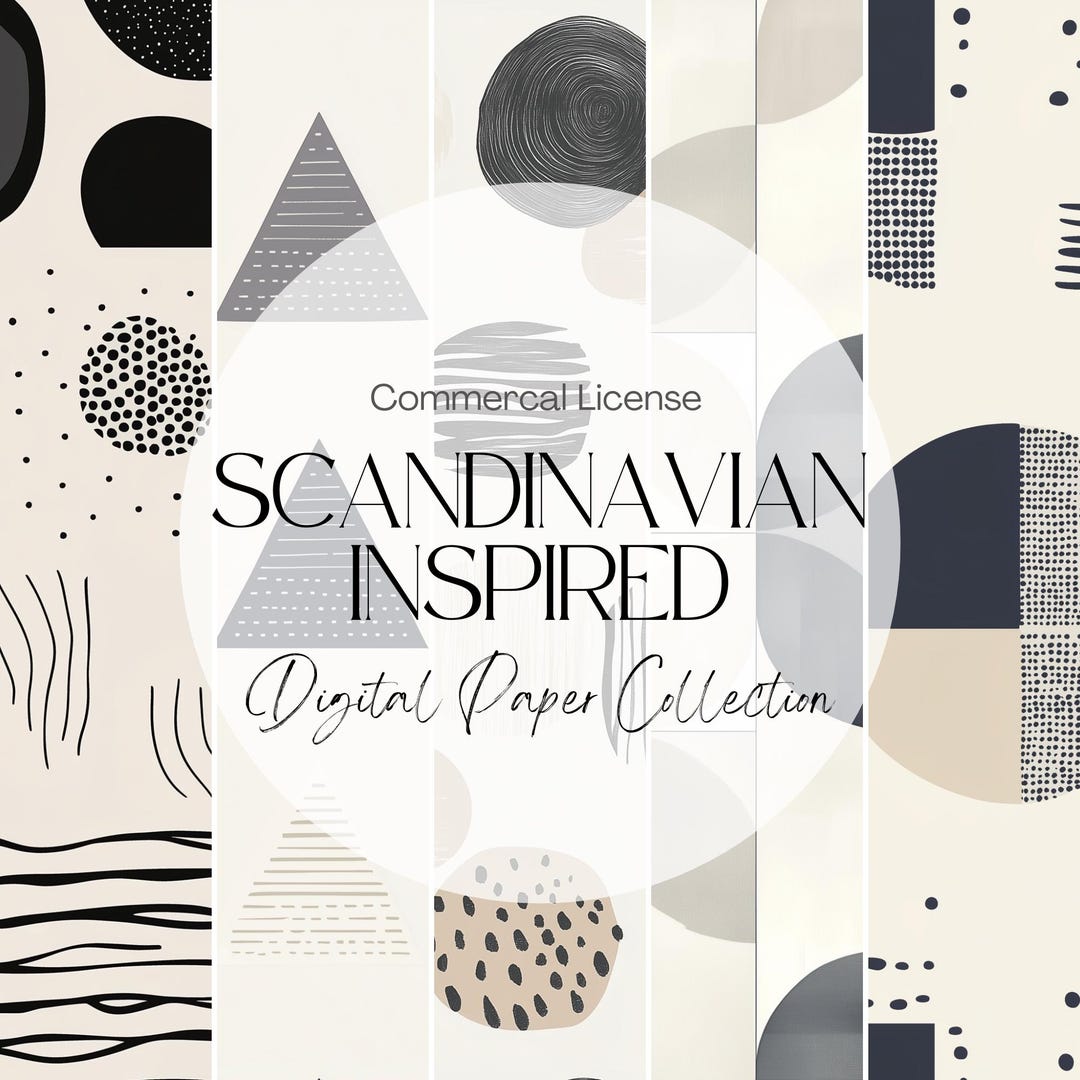 Scandinavian Digital Paper Pack – Neutral Tones, Nordic Backgrounds ...