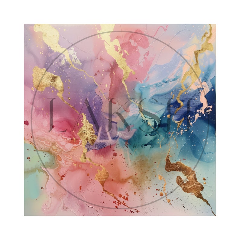 40 Pastel Watercolour Digital Paper | Pastel and Gold |pastel Paper ...