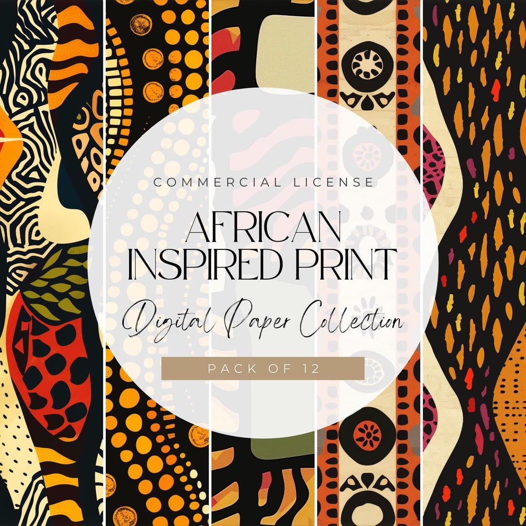 African Tribal Digital Paper - Seamless Ethnic Patterns (digital ...