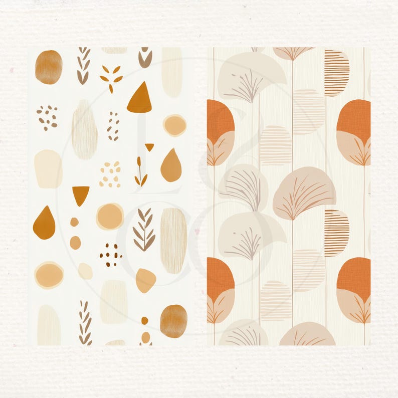 12 Warm Neutral Collection Digital Paper Collection | Neutral ...