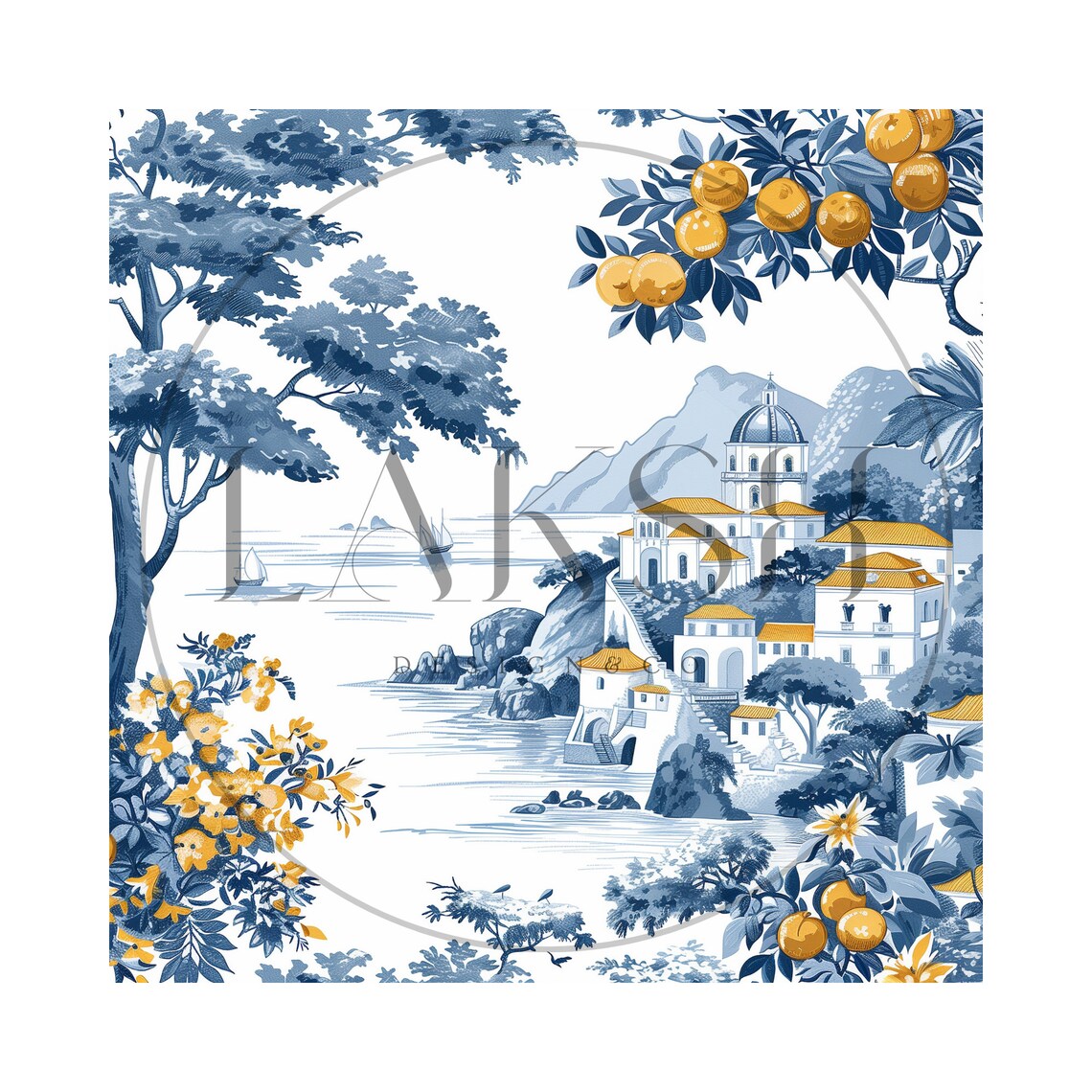 44 Digital Paper Amalfi Amalfi Seamless Pattern Amalfi Theme Lemon ...