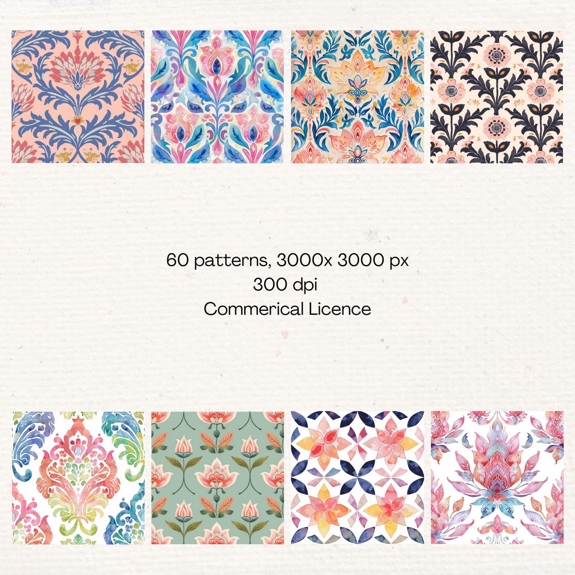 Indian Tile Pattern Collection, Ethnic Digital Papers (300 DPI) - Etsy