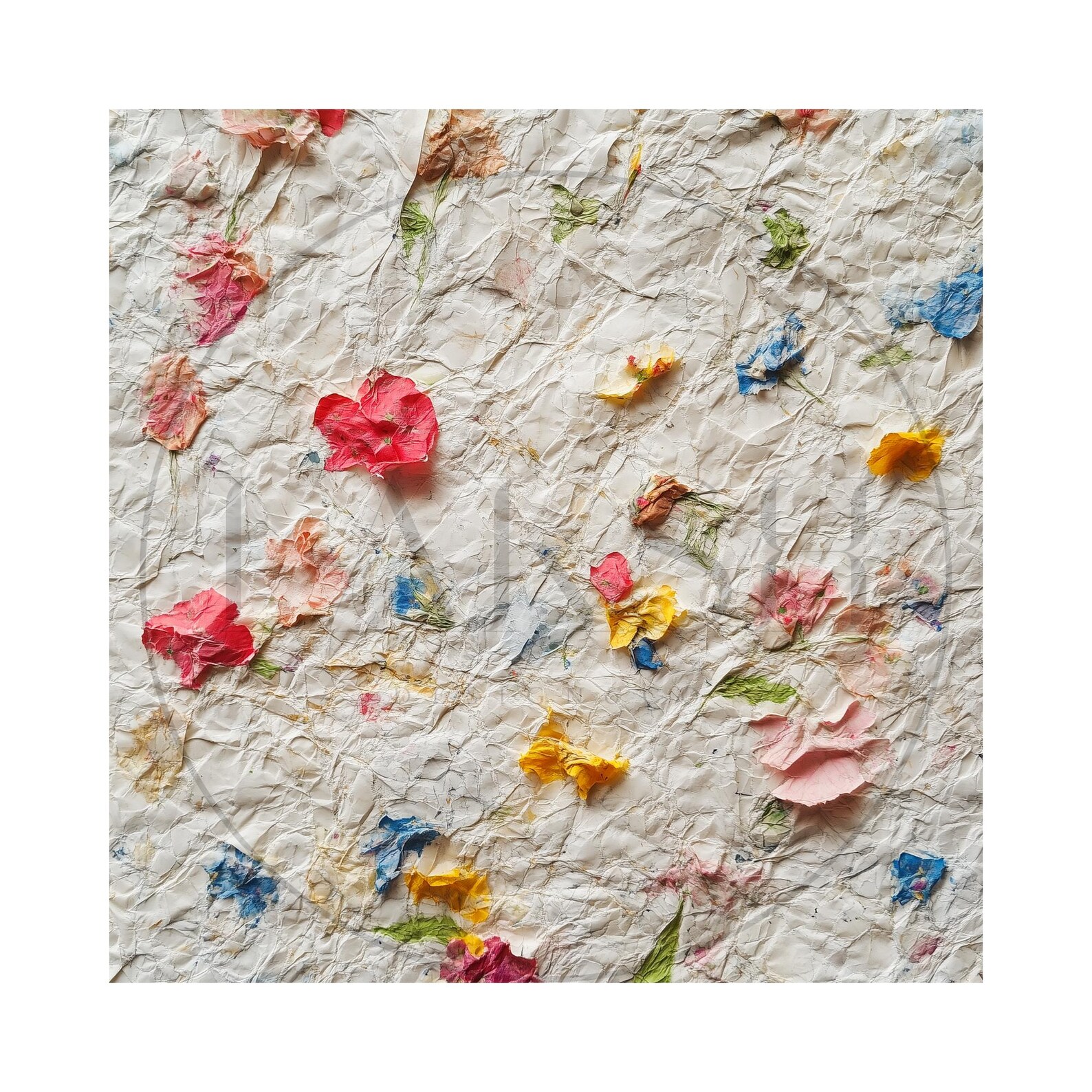 6 Textured Floral Seamless Digital Paper | Spring Floral, Paper Texture ...