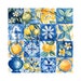 Amalfi Tile Pattern, Blue, Yellow, and Lemon Digital Paper (PNG) - Etsy