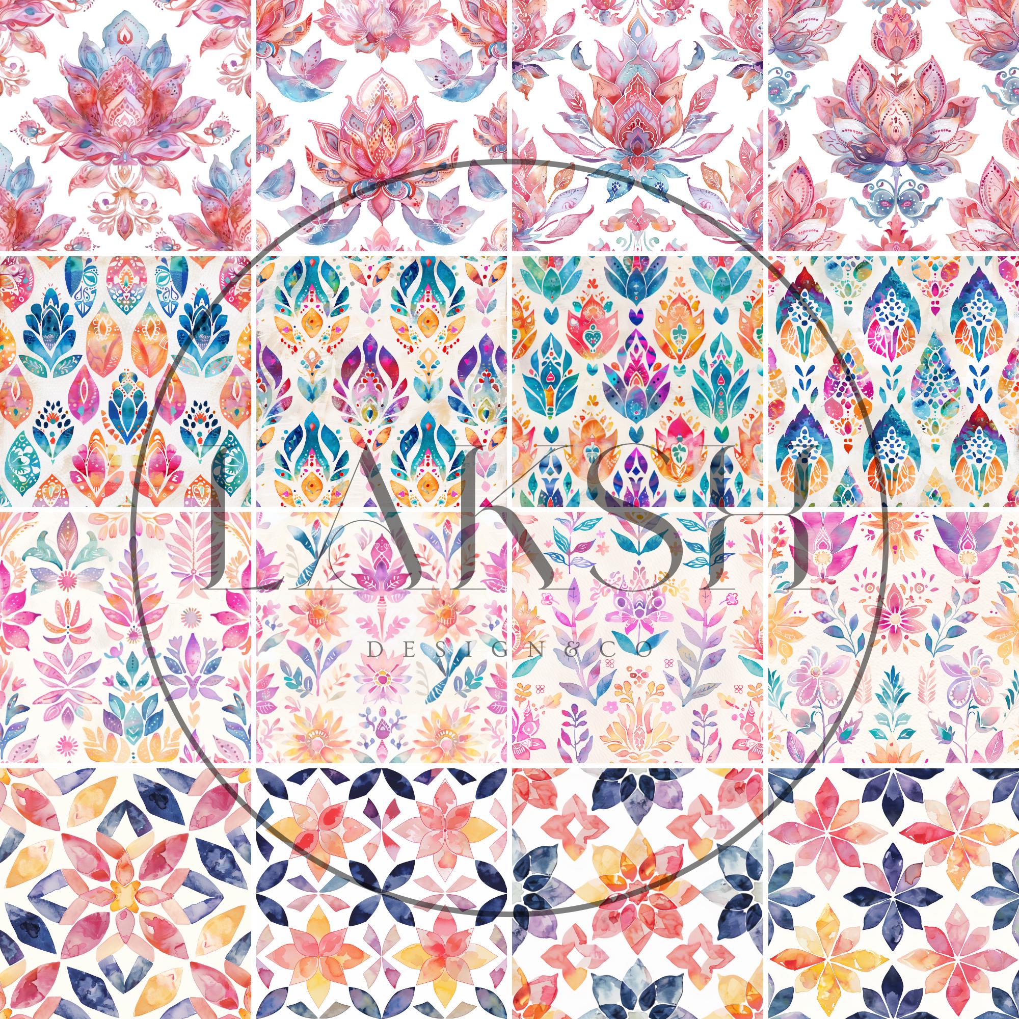 20 Indian Inspired Tile Pattern, Indian Digital Paper, Indian Pattern ...