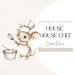 Watercolour Mouse Chef Clipart: Baking PNG for Recipe Cards (digital ...
