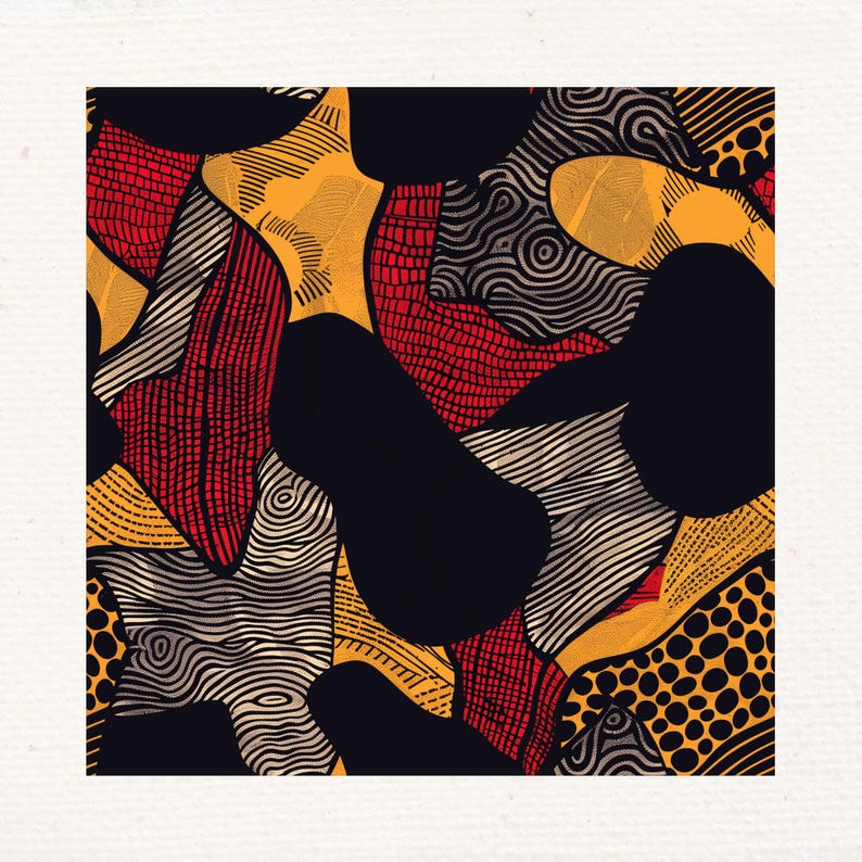 African Digital Paper – 12 Seamless Patterns | Tribal Prints, Bold ...