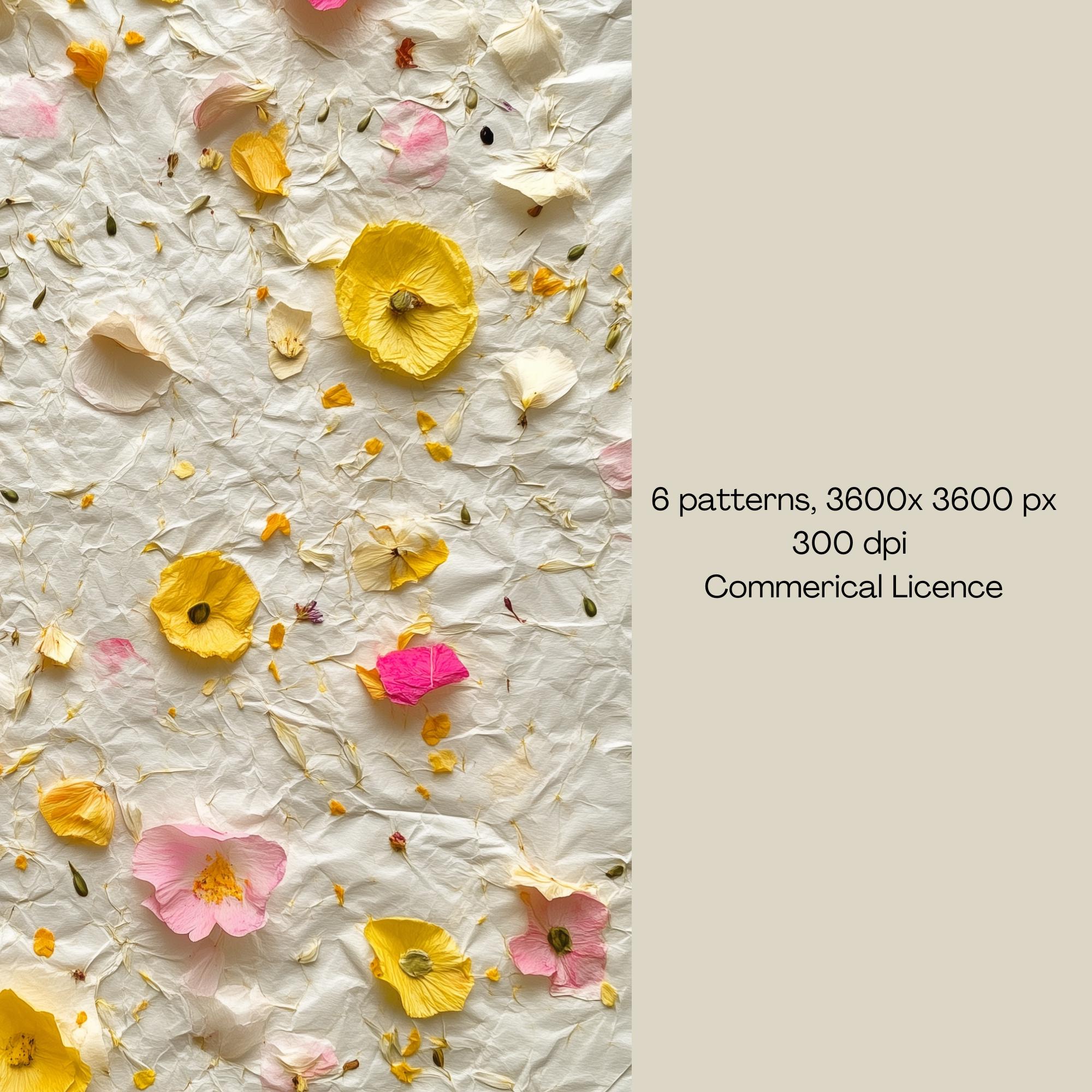 6 Textured Floral Seamless Digital Paper | Spring Floral, Paper Texture ...