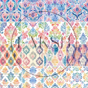 20 Indian Inspired Tile Pattern Collection, Colourful Indian Pattern ...