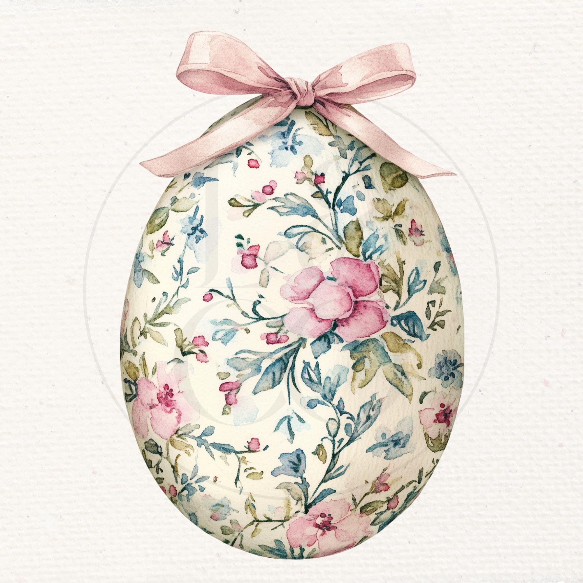 Watercolor Floral Easter Eggs Clipart | Spring PNG (commercial Use) - Etsy