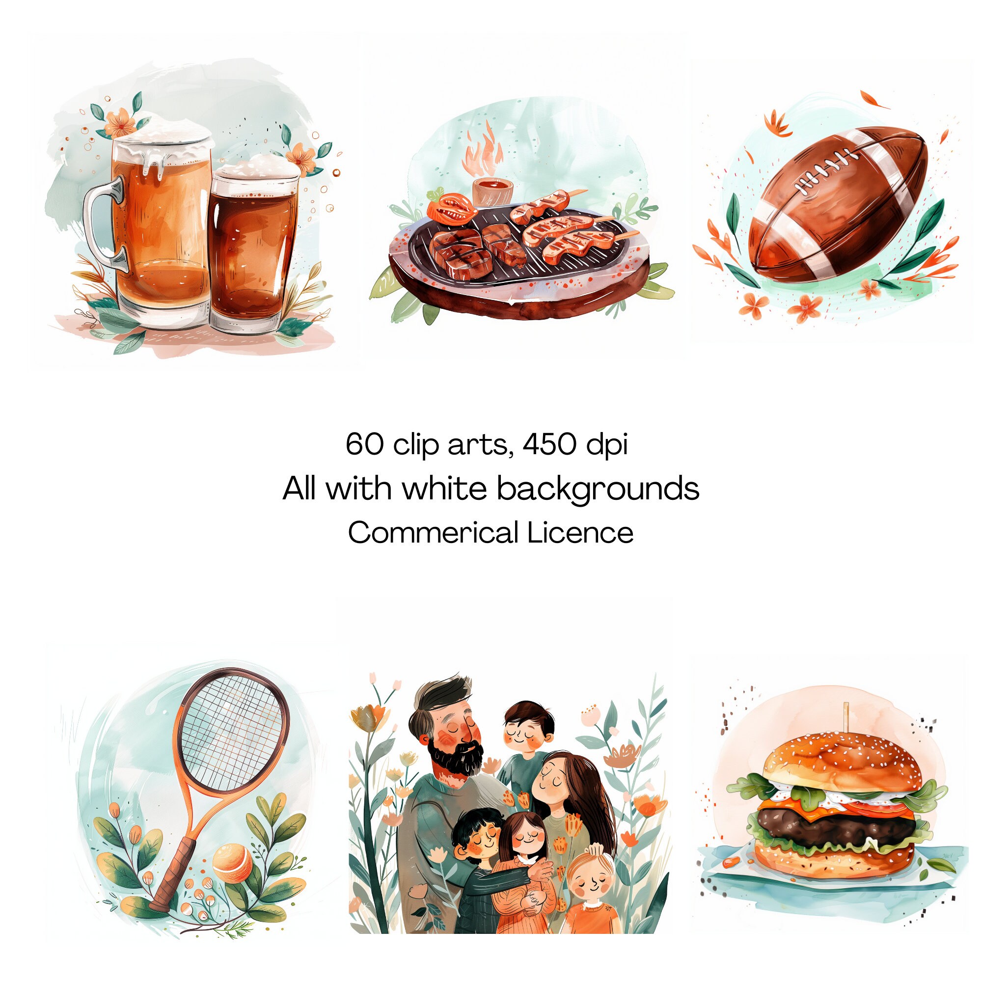 60 Father's Day Clip Art Dad Birthday Digital Clip Art 450 DPI Father's ...