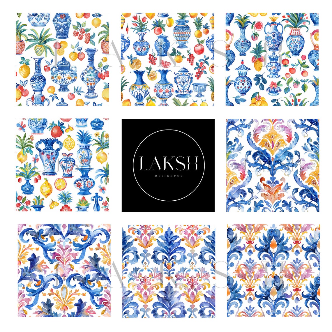 44 Digital Paper Amalfi Amalfi Seamless Pattern Amalfi Theme Lemon ...