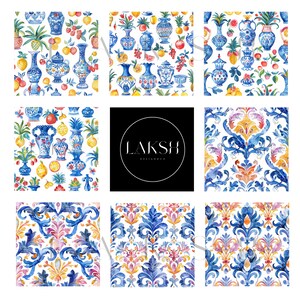 44 Digital Paper Amalfi | Amalfi Seamless Pattern | Amalfi Theme ...