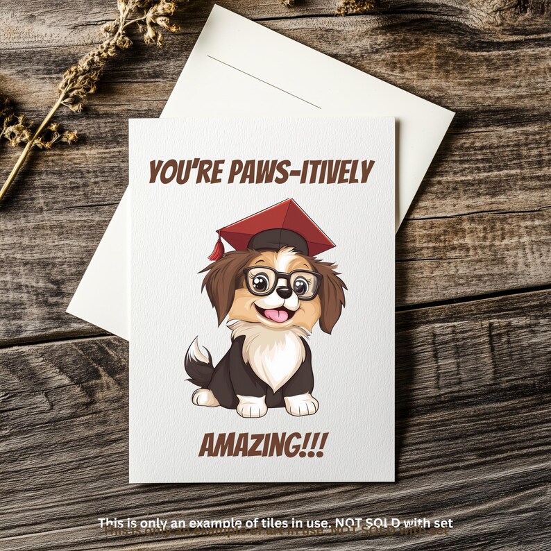 Graduation Dog Clipart – Cute Cartoon Puppy With Cap & Glasses PNG ...