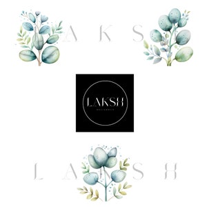 Greenery Watercolour Clip Art | Foliage | DIY. Leaves PNG | Foliage ...