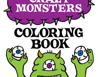 PDF Printable Digital Version Pop Art Monster Coloring Book | Etsy