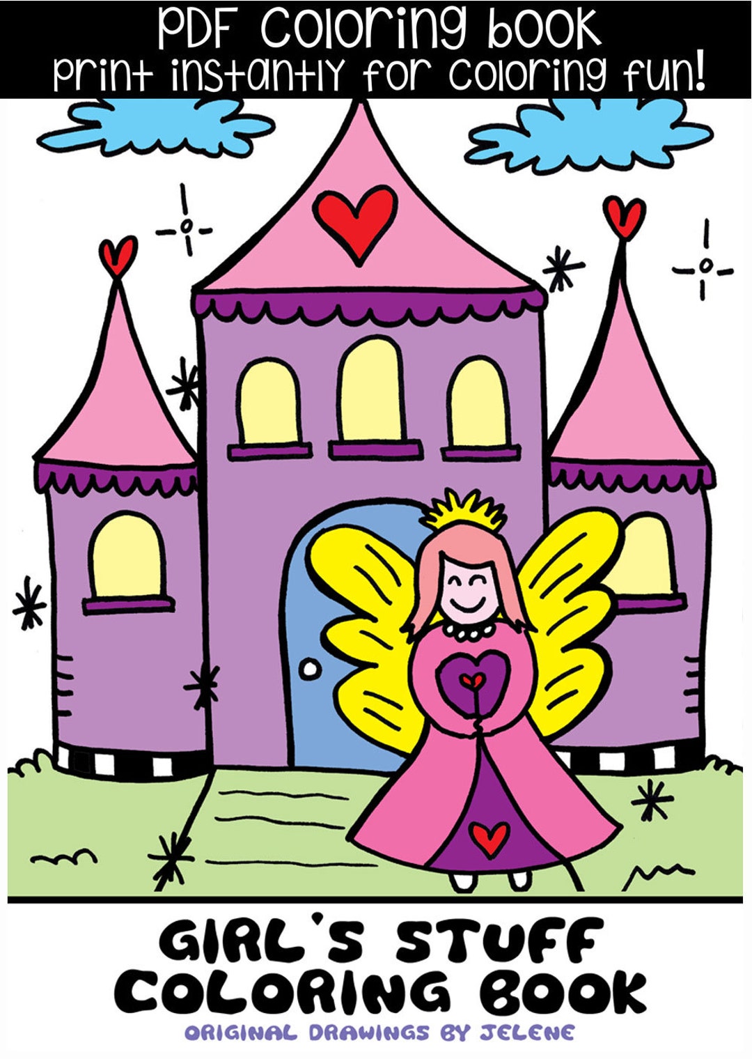 PDF Little Girls Coloring Book Fun - Girls, Castles, Girly, Pink ...