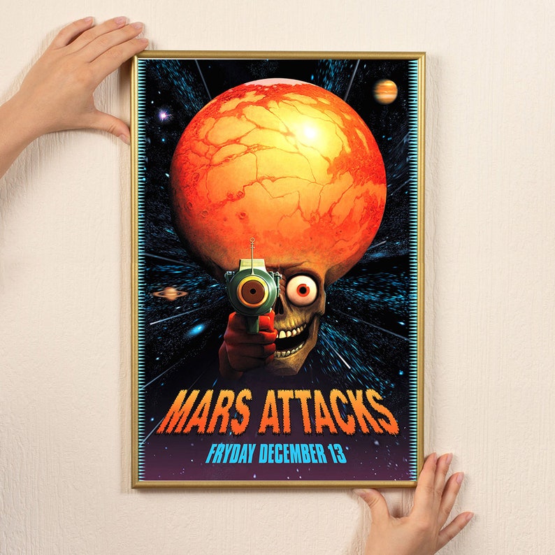 Mars Attacks Movie Friday 13 Poster Home Decor Wall Decor Love Gift ...
