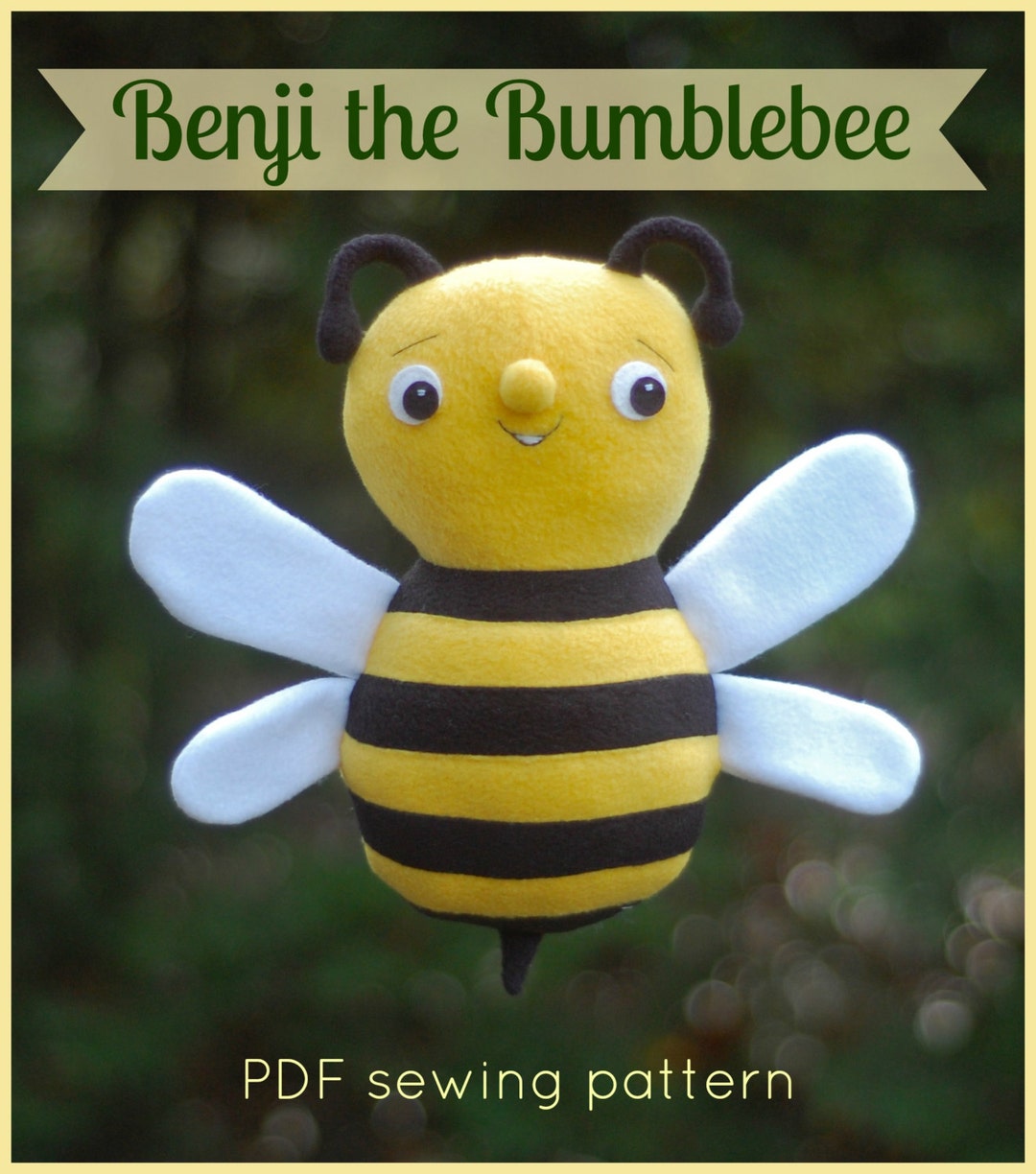 Benji Bumblebee Sewing Pattern: Easy DIY Fleece Softie (PDF) - Etsy