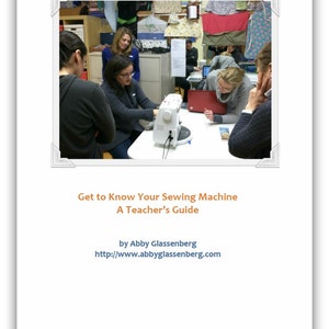 Ebook Get to Know Your Sewing Machine: A Teacher's Guide - Etsy