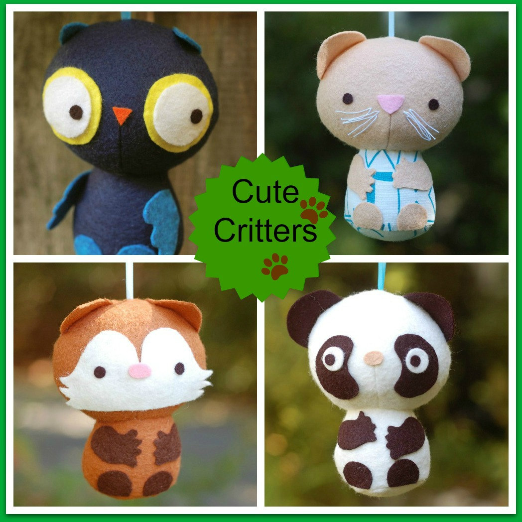 Cute Critters - Easy PDF Sewing Pattern With Step-by-step Photos and ...
