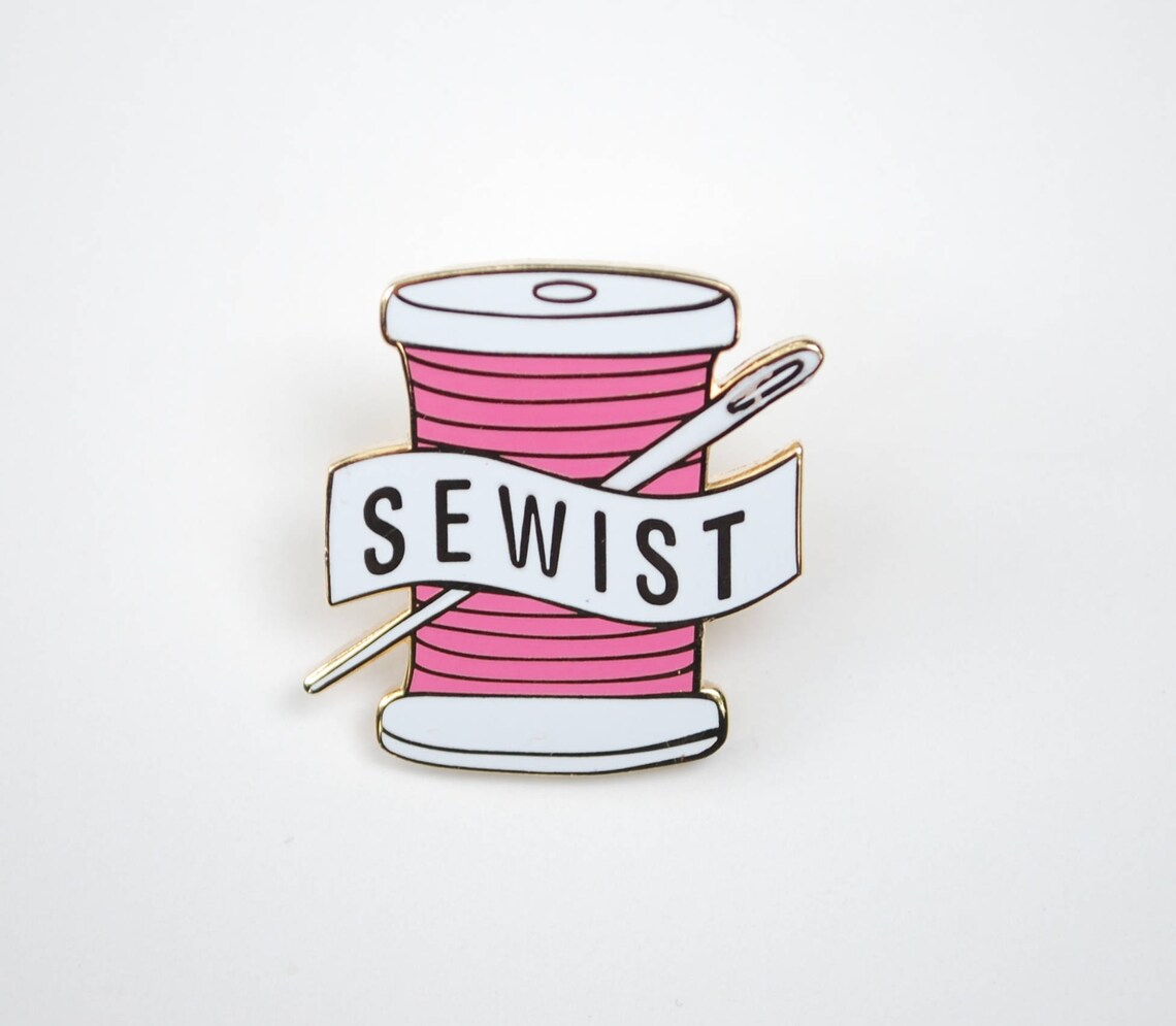Sewist Enamel Pin Pink - Etsy