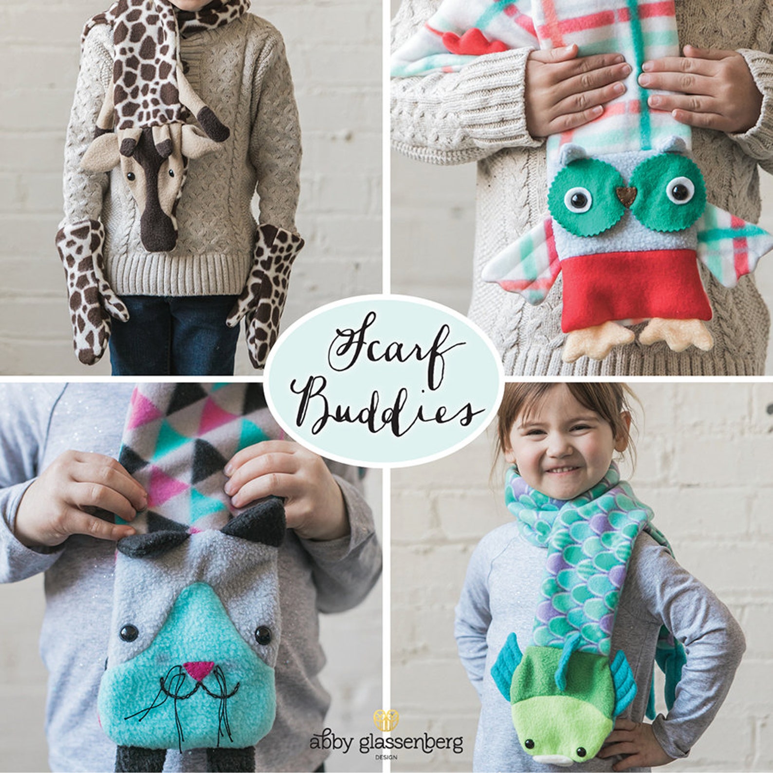 Scarf Buddies PDF Sewing Pattern With Free Bonus Mitten Pattern - Etsy