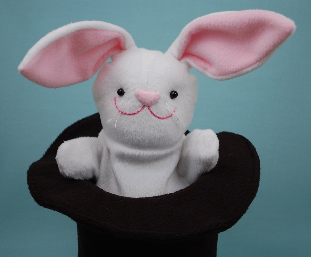 Rabbit in a Magic Hat Puppet - PDF Sewing Pattern With Step-by-step ...