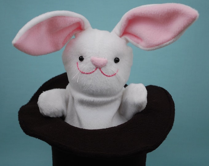 Rabbit in a Magic Hat Puppet PDF Sewing Pattern With Step-by-step ...