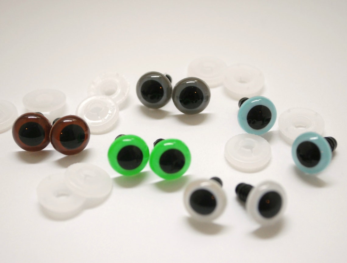 Multi Color 12mm Plastic Safety Eyes 5 Pairs for Making - Etsy
