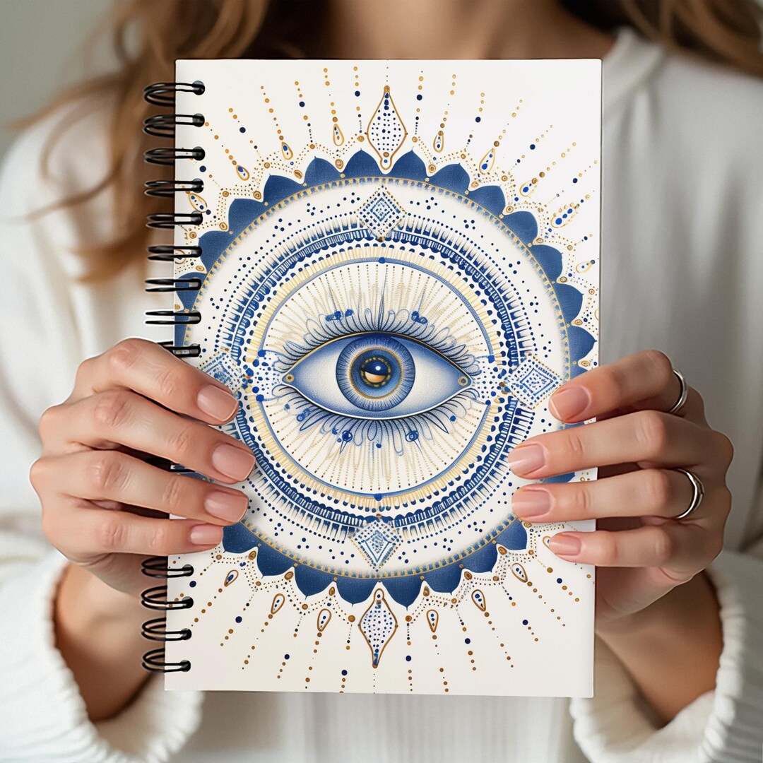 Evil Eye Spiral Notebook – Spiritual Manifestation Journal, Dream ...