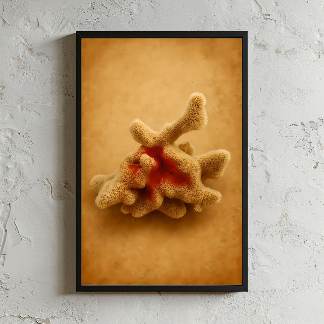 Coral Wall Art Printable + Neutral Beach House Decor in Beige and Red ...