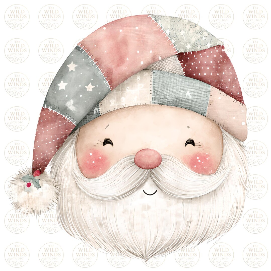 Retro Santa PNG – Vintage Christmas Clipart for Sublimation & Holiday ...