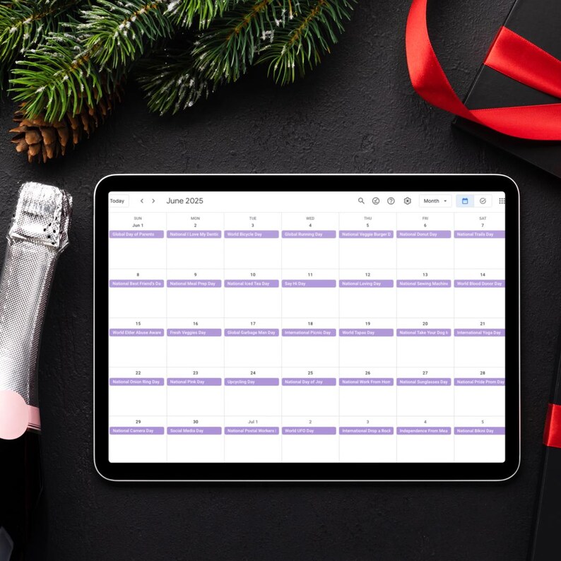 Let's Celebrate! 2025 Daily Digital Calendar - Etsy