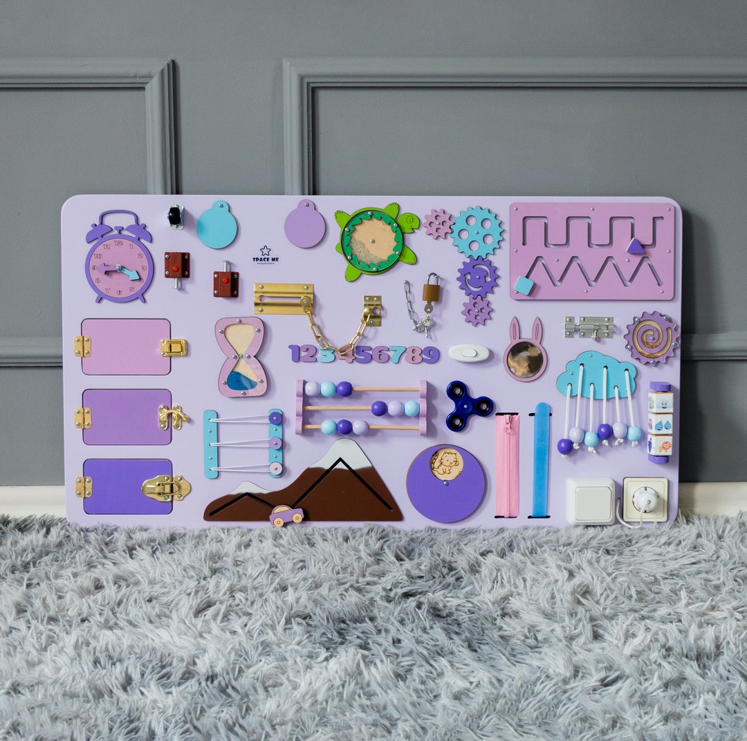 Toddler Busy Board, Sensory Wall, Montessori Toys, Large Busy Board ...