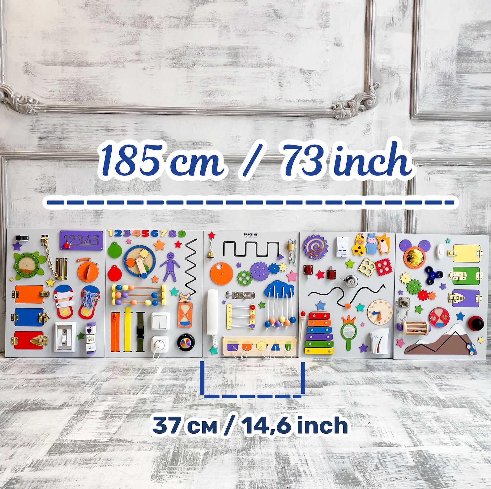 Large Sensory Wall Busy Board for Kids - Montessori Activity Panel ...