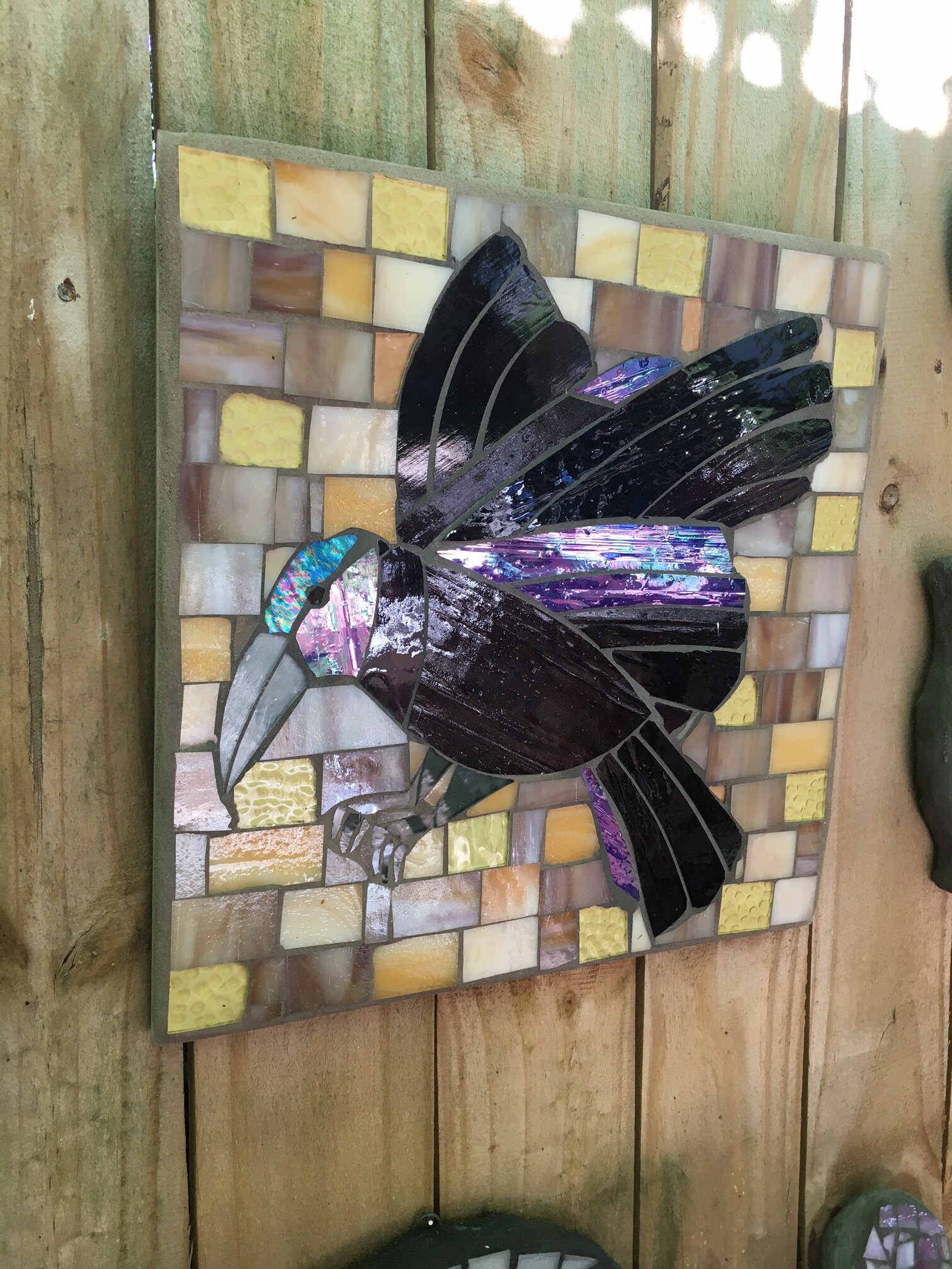 Crow Raven Mosaic, Garden Art, Wall Plaque - Etsy