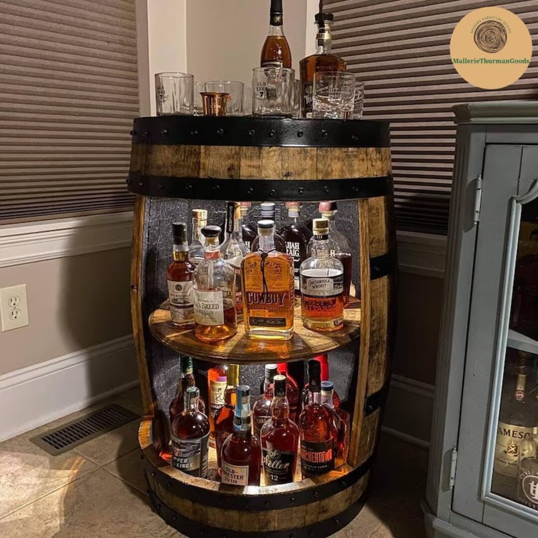 Bourbon Barrel Display Cabinet, Barrel Display, Bourbon Barrel, Whiskey ...