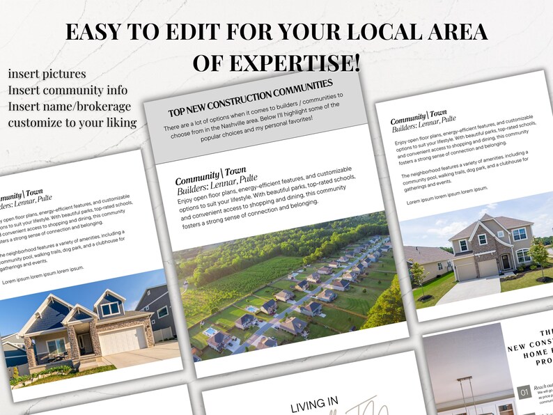 New Construction Home Buyer Guide, 18 Pages, Realtor Marketing, Canva ...
