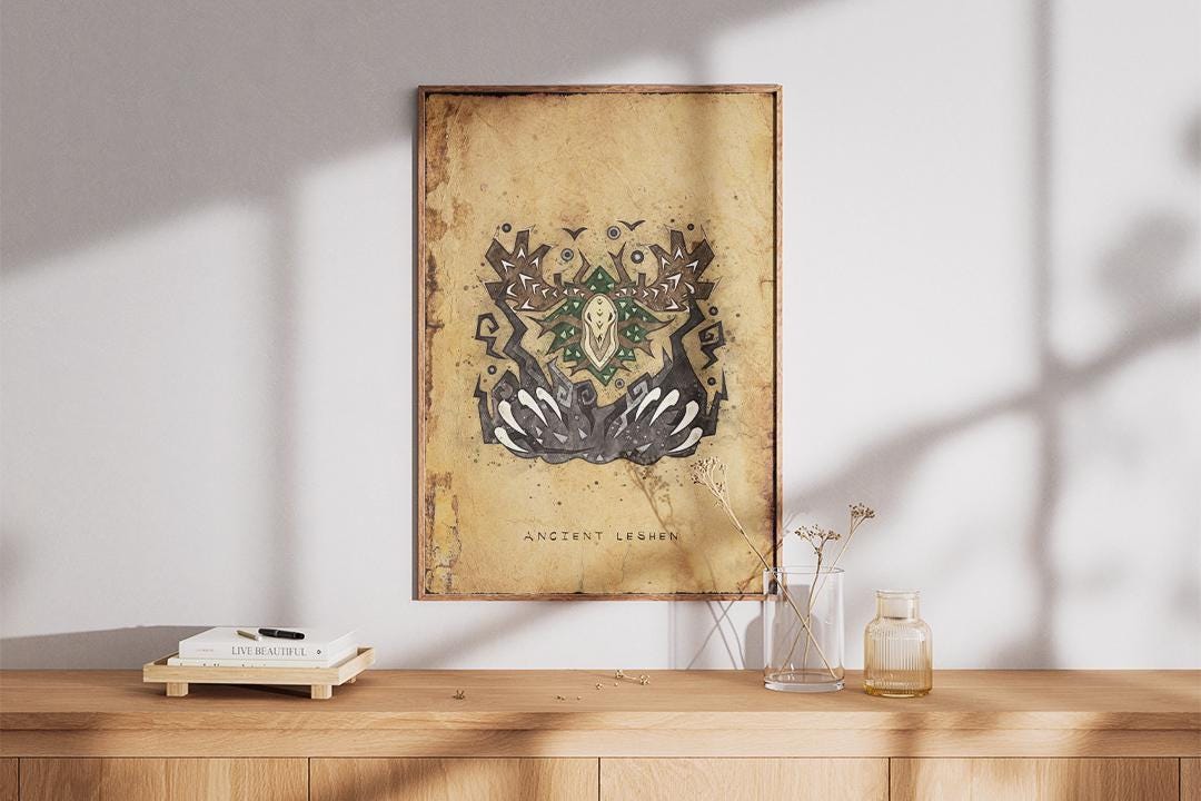 Monster Hunter - Ancient Leshen - Monster Journal Sketch - Instant ...