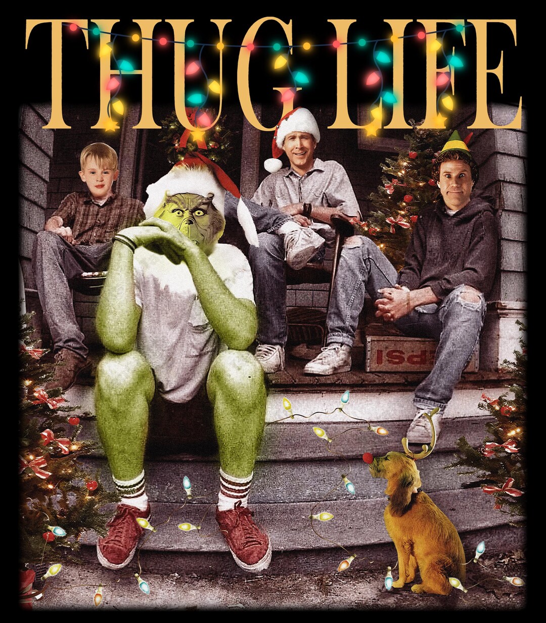 Thug Life Christmas Png, Character Xmas PNG, Christmas Character Png ...