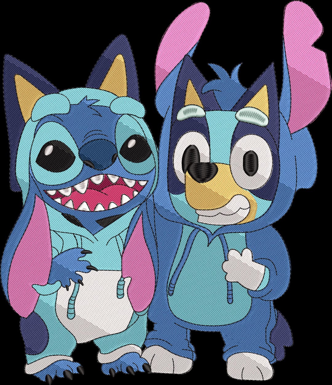 Blue and Stitch Machine Embroidery Design, Cute Stitch Embroidery ...